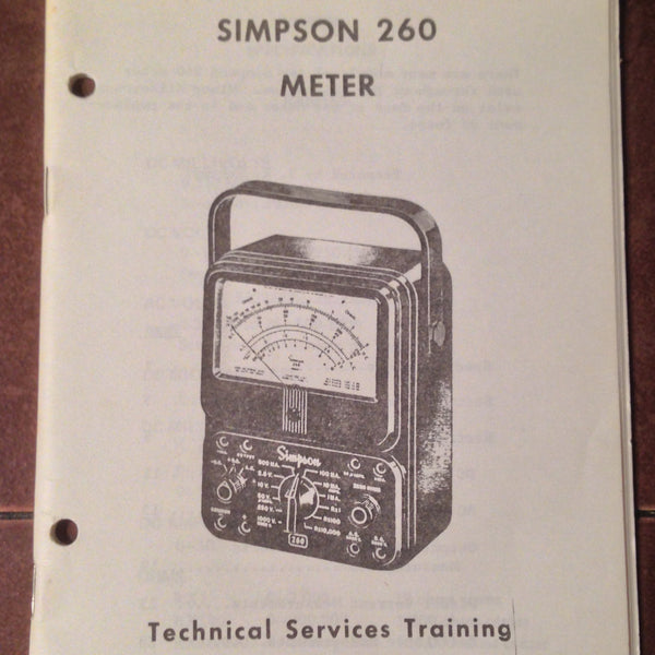 Simpson 260 Meter Operator's Manual. Circa 1974. – G's Plane Stuff