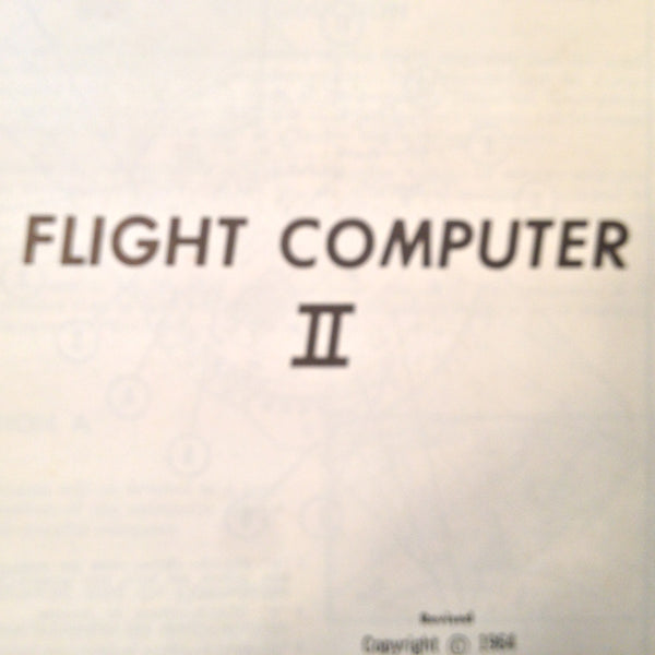 Sanderson Flight Computer II Computer Handbook Manual. – G's Plane Stuff