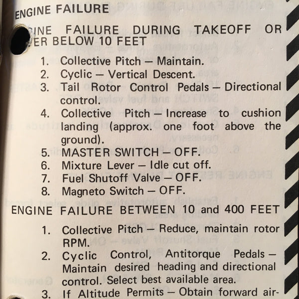 Hiller OH-23 Raven OH-23D, OH-23F & OH-23G Pilot's Checklist. – G's ...