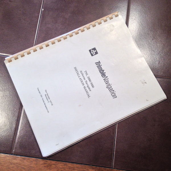 Trimble TNL 2000, TNL 3000 install manual. – G's Plane Stuff