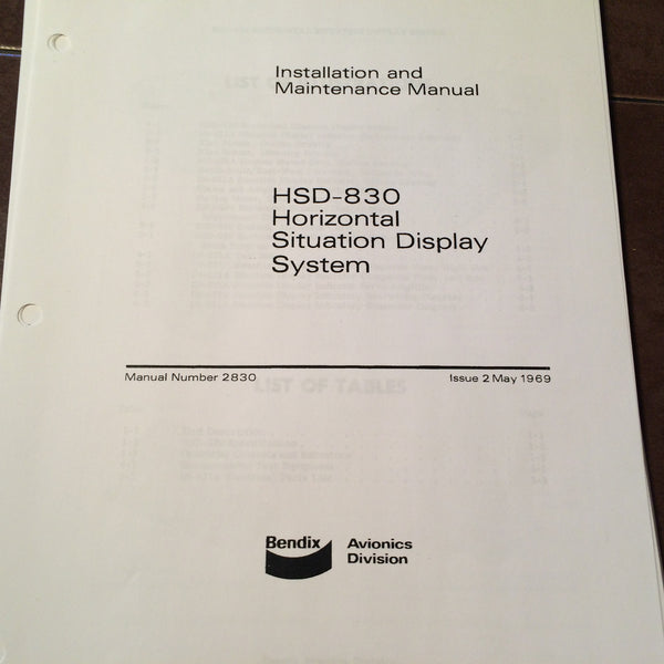Bendix HSD 830 System, IN-831A HSI Install, Service & Parts Manual. – G ...
