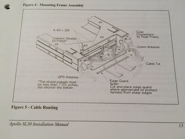 UPS Apollo SL30 Nav Com install manual. – G's Plane Stuff