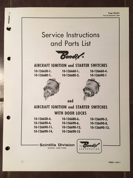 Bendix Ignition Starter Switches & Door Locks Service Manual. – G's ...