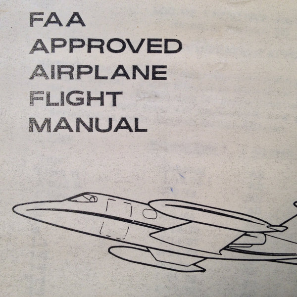 Original LearJet 24 Airplane Flight Manual. – G's Plane Stuff