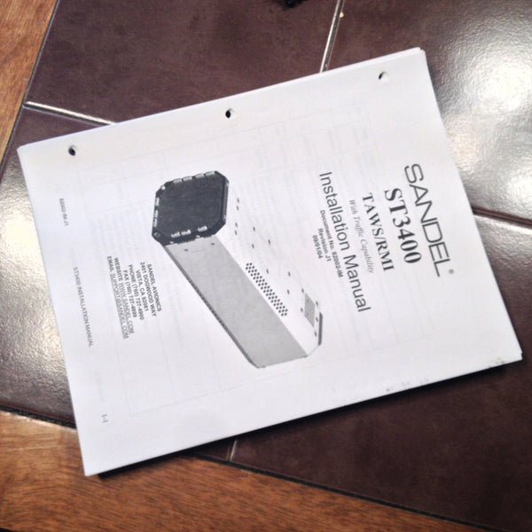 Sandel ST3400 TAWS RMI Install Manual. – G's Plane Stuff