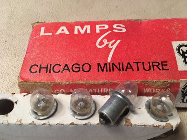 4 Chicago Miniature PR12 lamp bulb, 6volt new. – G's Plane Stuff
