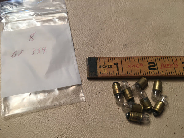 8 GE-334 lamp bulbs, 28volt, new. – G's Plane Stuff