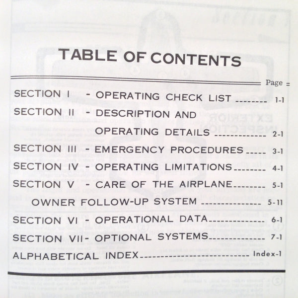 1970 Cessna 210 Centurion Owner's Manual. – G's Plane Stuff