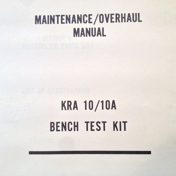 King KRA-10 & KRA 10A Radar Altimeter Bench Test Set Service Overhaul ...