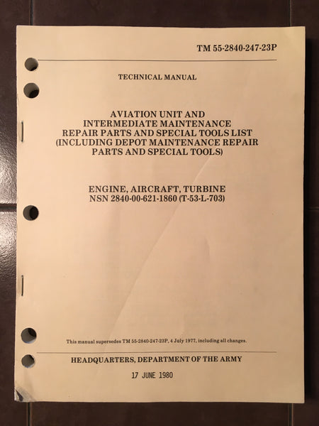 Lycoming T53-L-703 Turbine Engine Parts Manual. – G's Plane Stuff