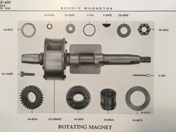 Bendix Scintilla SF4R and SF4L Magneto Parts List Booklet. – G's Plane ...