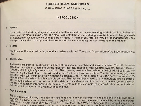 Gulfstream G III Wiring Diagram Manuals, a 2 Vol. set. – G's Plane Stuff