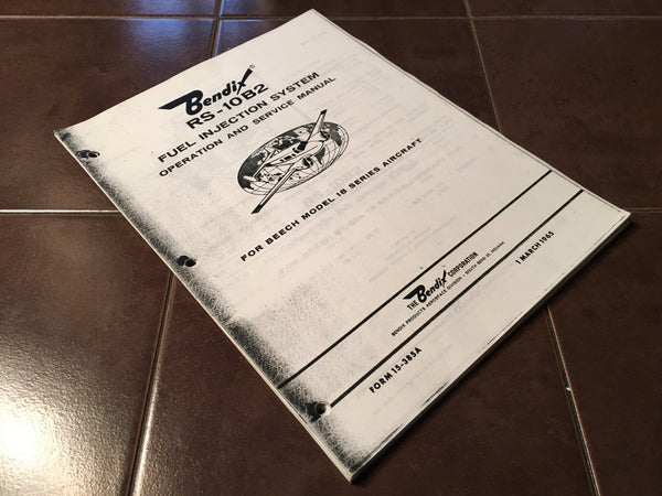 Bendix RS-10B2 Fuel Injector used on Beech 18 Operation & Service Manu ...