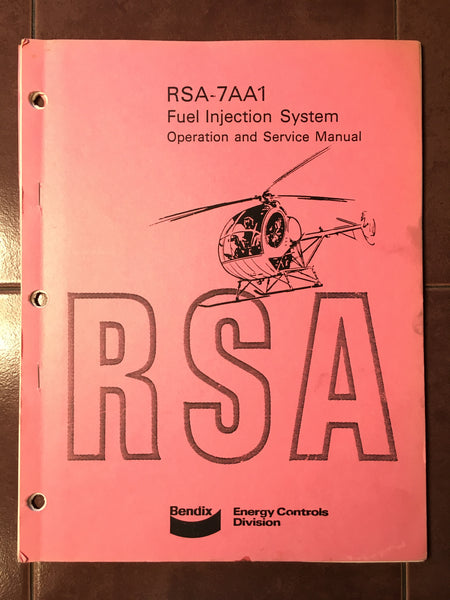 Bendix RSA-7AA1 Fuel Injection Operation & Service Manual. – G's Plane ...