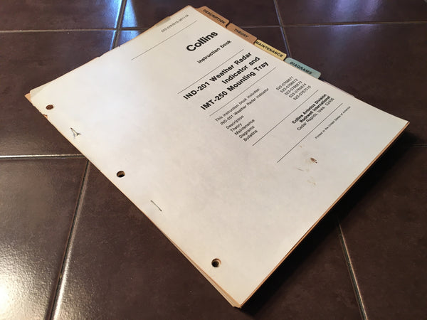 Collins IND-201 Radar Indicator & IMT-250 Service Manual. – G's Plane Stuff