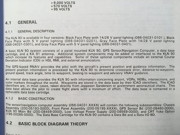 King KLN 90 Service Manual. – G's Plane Stuff