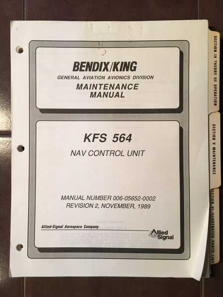 King KFS 564 Service Manual. – G's Plane Stuff