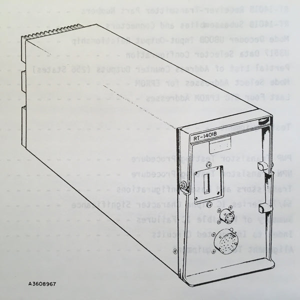 Bendix King RT-1401B Radar Service Manual. – G's Plane Stuff