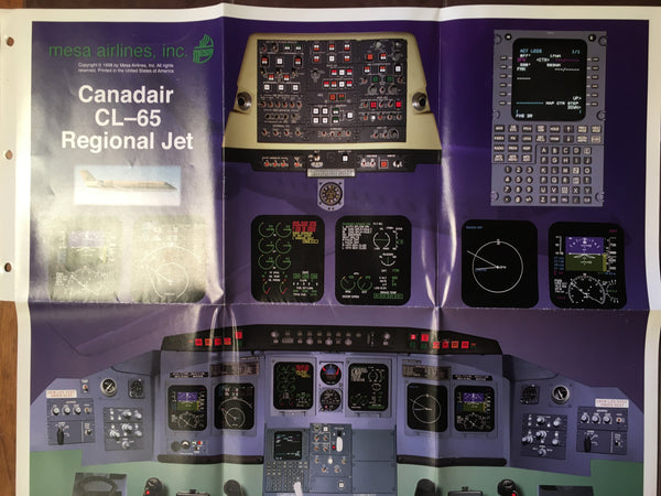 Canadair CL-65 Regional Jet Instrument Panel Poster. – G's Plane Stuff