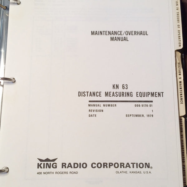 King KN 63 DME Service manual. – G's Plane Stuff