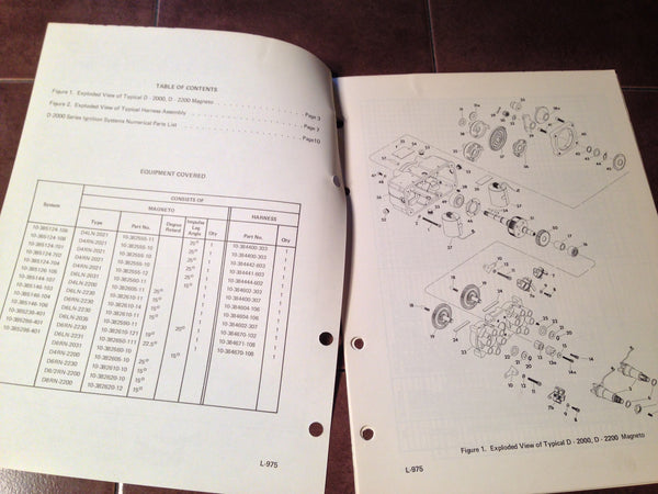 Bendix D-2000 & D-2200 Magneto Ignition System Parts Manual. – G's ...