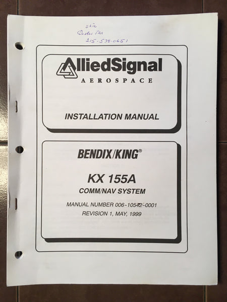 King KX-155A Install Manual. – G's Plane Stuff