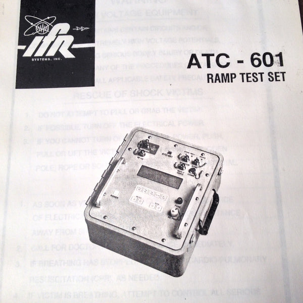 Original Factory Issued, IFR ATC-601 Ramp Test Set Operation Manual ...