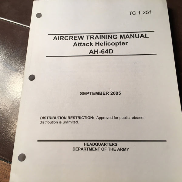 Boeing AH-64 Apache Helicopter Aircrew Training Manual. – G's Plane Stuff