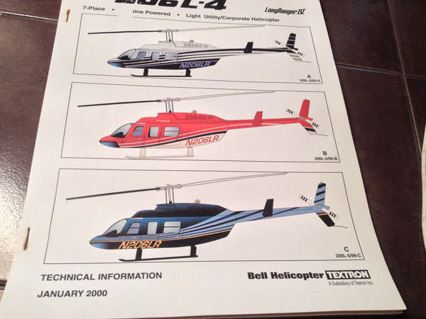 Bell 206L-4 Technical Information Booklet Manual. – G's Plane Stuff