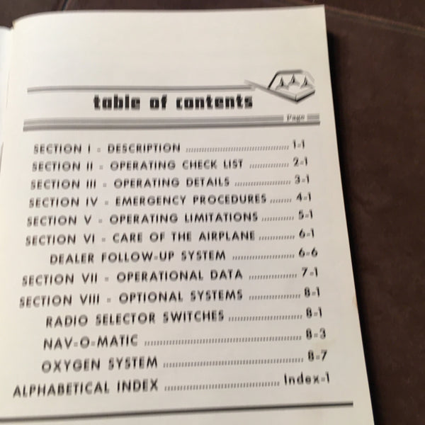 1962 Cessna 210B Owner's Manual. – G's Plane Stuff