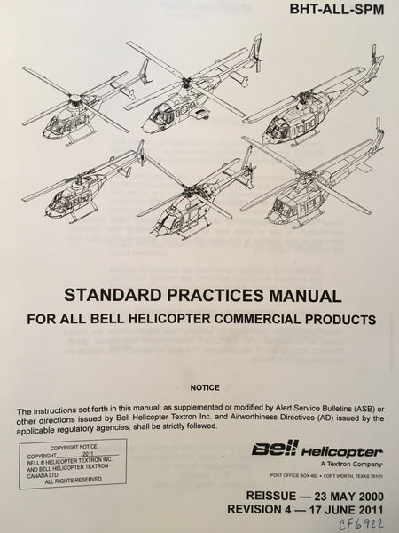 Bell Helicopter Standard Practices Manual. – G's Plane Stuff