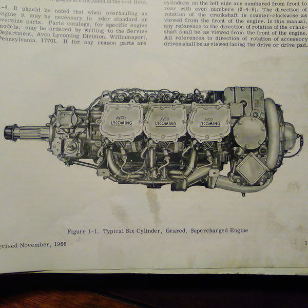 Lycoming Geared & Geared Supercharged Engines Overhaul Manual. – G's ...