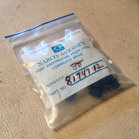 12, Blue Filters for T1 3/4 lamps, Narco 81747-12. NOS. – G's Plane Stuff